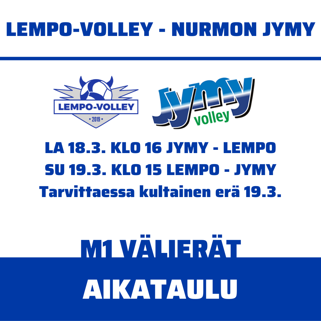 Lempon viikko: Välierähuumaa - miesten 1-sarja ja C-junnut välieräpeleissä - Lempo-Volley